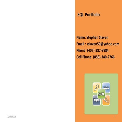 Sql Ppt Portfolio | PPT