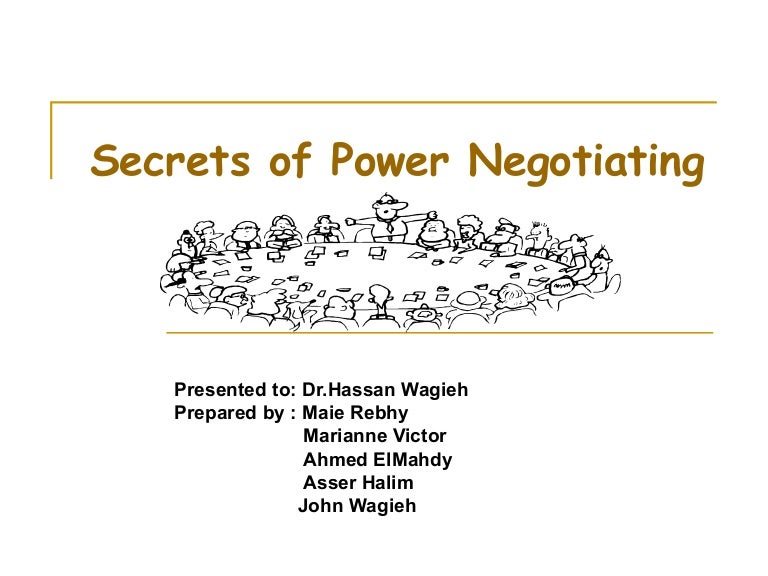 Secrets Of Power Negotiating
