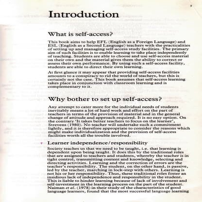 Self Access By Sheerin | PDF