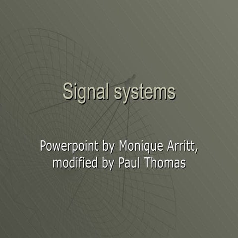 Signal Systems | PPT