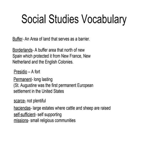Social Studies Vocabulary | PPT