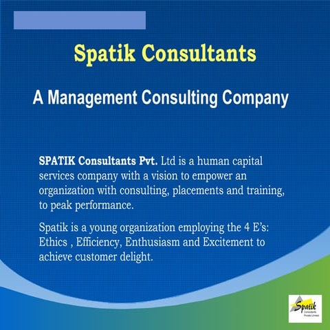 Spatik Consultants Pvt. L Td | PPT
