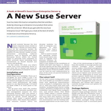 Suse Linux Enterprise Server 9 - A Review by Larkin Cunningham | PDF | Cloud Computing | Internet