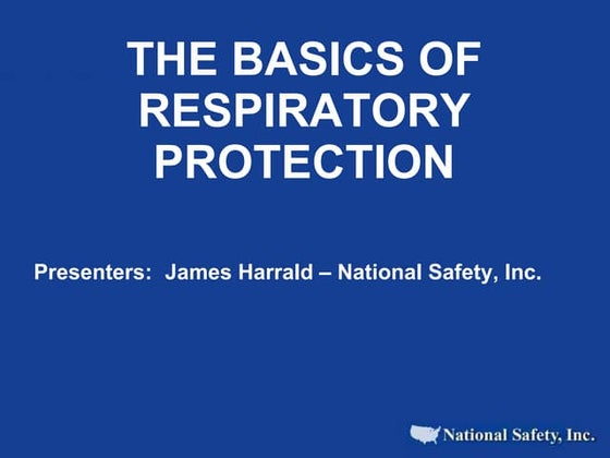 Respiratory-Protection basics and clarification | PPT