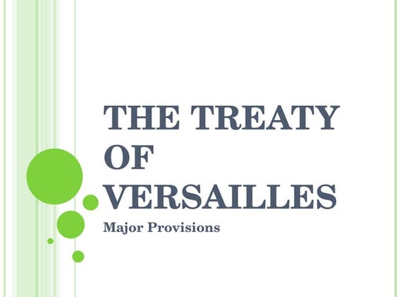 Treaty of Versailles | PDF