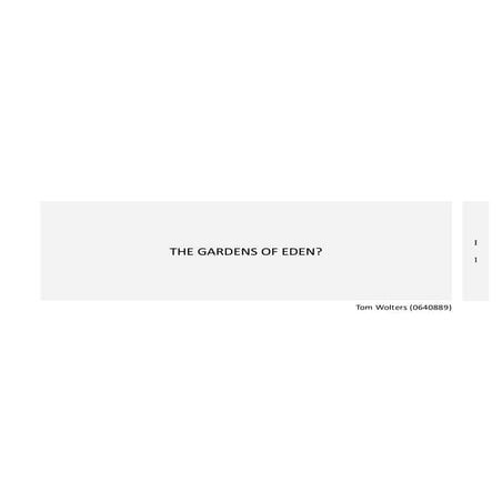 The Gardens Of Eden | PDF