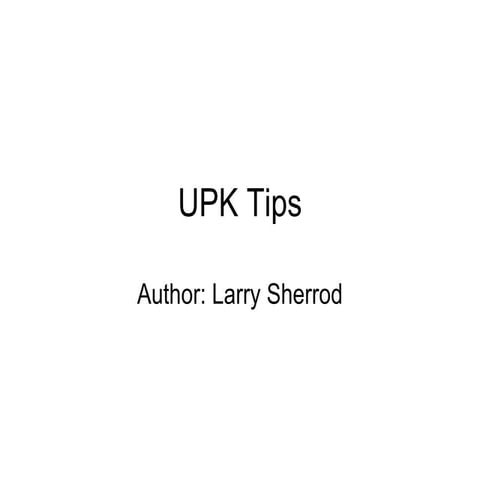 Upk Tips | PPT