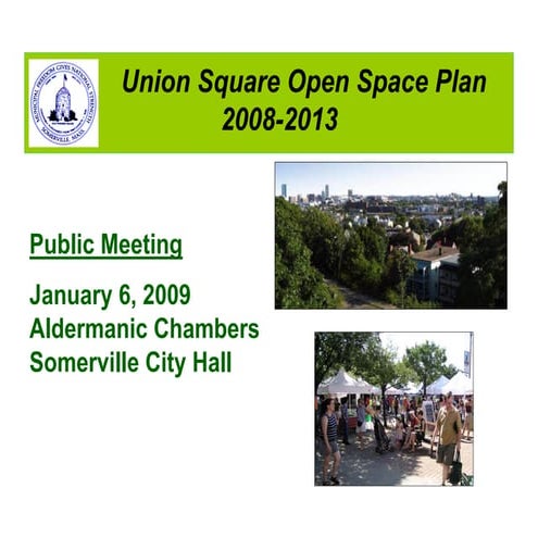 Union Square Open Space Plan | PDF