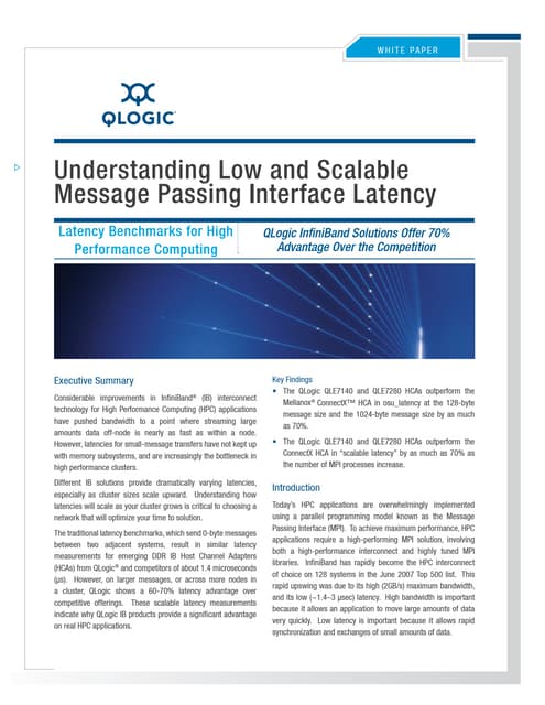 Understanding Low And Scalable Mpi Latency | PDF Understanding Low And Scalable Mpi Latency | PDF
