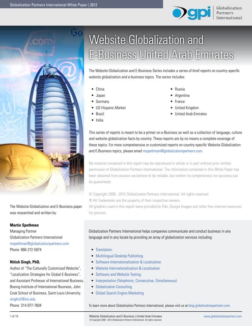 Website Globalization and E-Business Brazil | PDF