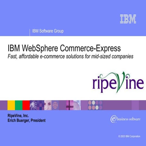 IBM WebSphere Commerce Product Overview | PPT