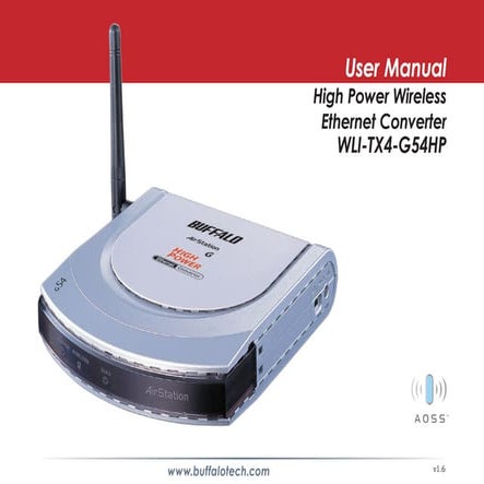 Wli Tx4 G54 Manual V1.6 Web | PDF