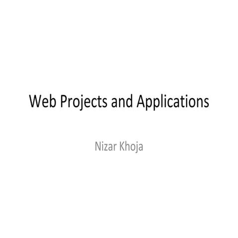 Web Projects And Applications | PPT