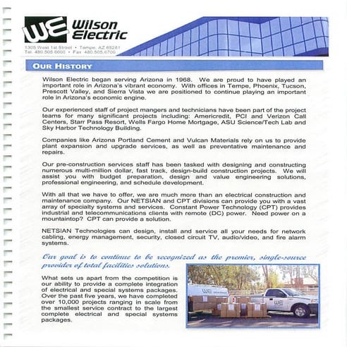 Wilson Electric Company History | PDF