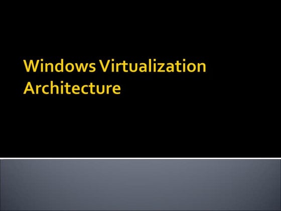 NCCE 2011 - Virtualization 101: The Fundamentals of Virtualization | PPT