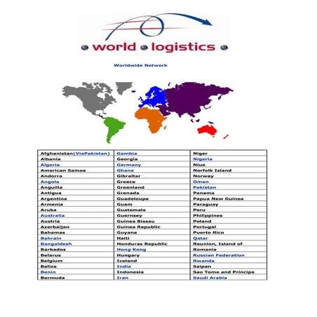 World Logistics - Network | PDF