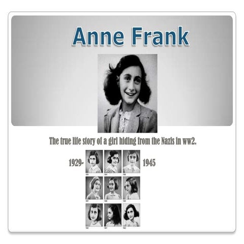 Anne Frank the biography | PPTX