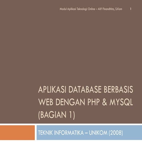 Php And Mysql Ppt