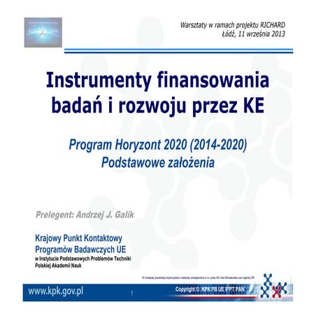 A. galik program horizon 2020 | PDF