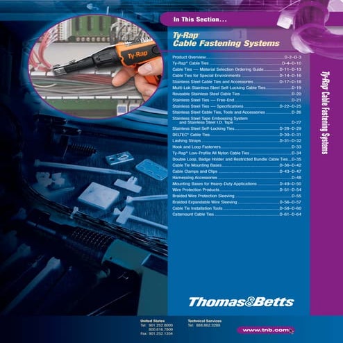 Thomas Betts Ty Rap Cable Ties Pdf