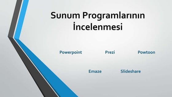 Sunum Programlarının İncelenmesi | PPT