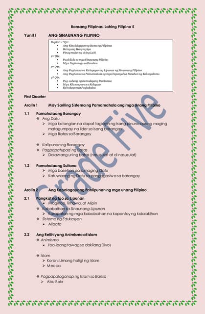 Grade 5 lessons on science | PPTX