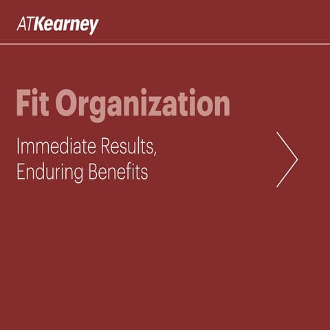 Fit Organization | A.T. Kearney | PDF