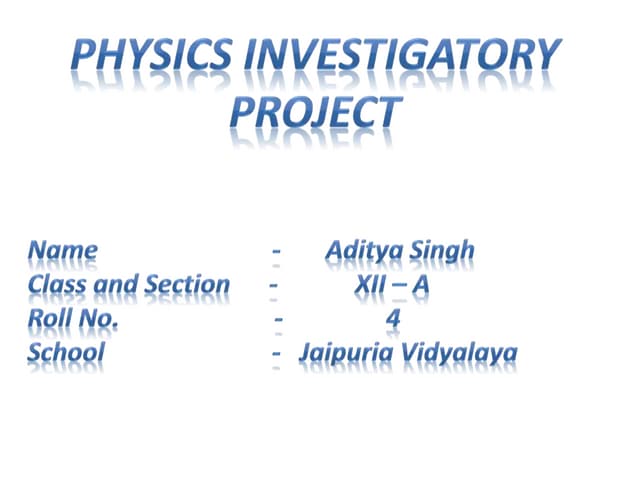 12th CBSE Physics Project AC Generator | DOCX