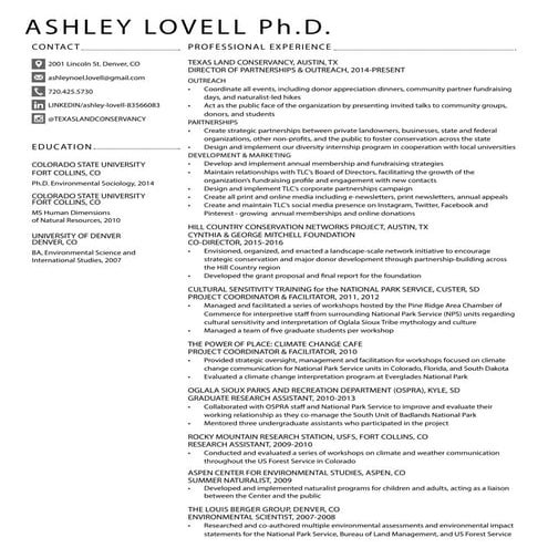 Ashley Lovell Resume | PDF
