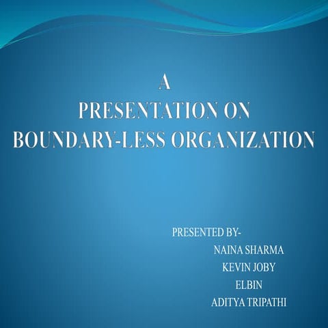 boundryless organization | PPTX