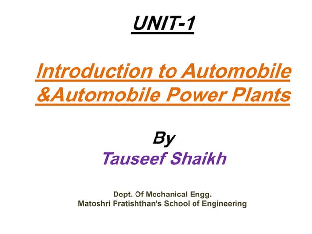 3.layouts of automobile | PPTX