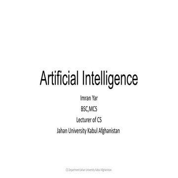 A.i lecture-01 | PPT