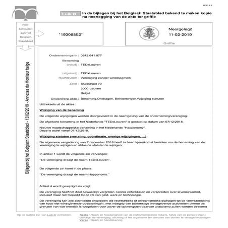 Oprichtingsakte OHLALALA | PDF