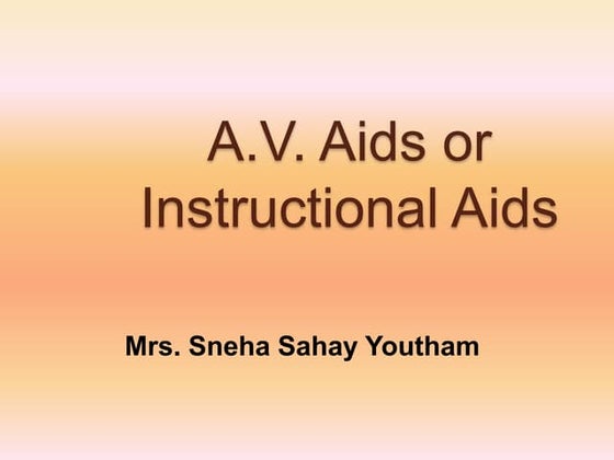 Non projected av aids - Charts, Poster, flash cards | DOCX