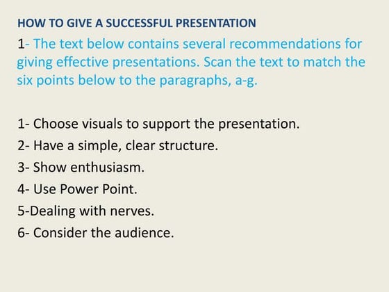Presentation and parts of presentation | PPTX