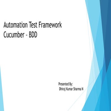 Automation Test Framework With Cucumber Bdd Pptx