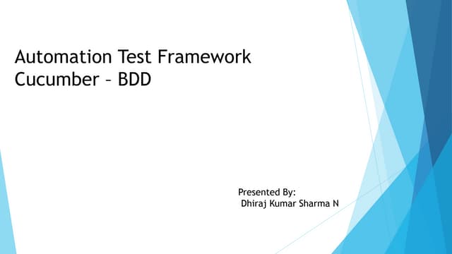 Automation Test Framework With Cucumber Bdd Pptx