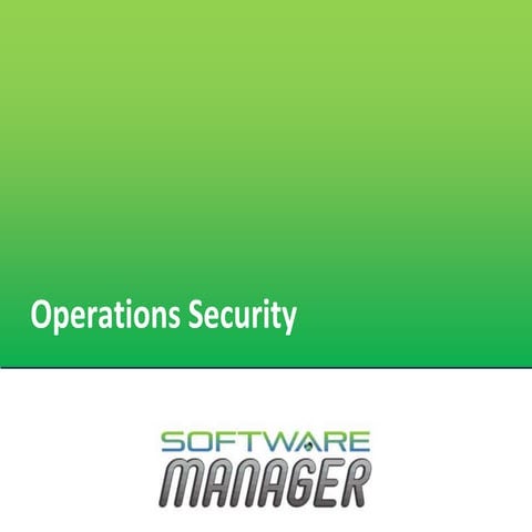8. operations security | PPT