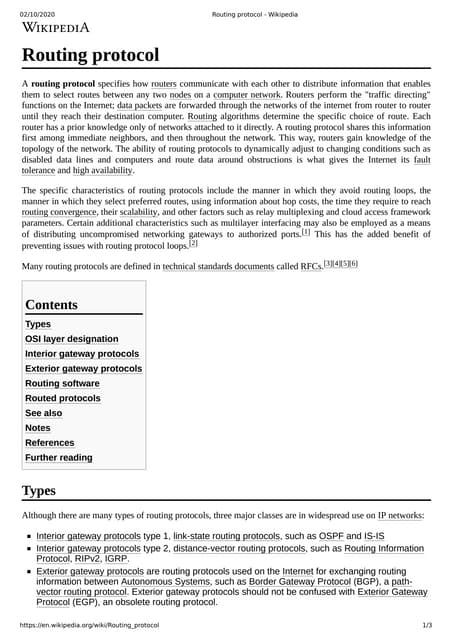 Routing Protocol Notes Pdf Computer Networking Computing 9073