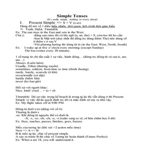 Module 7: Simple Tenses (Present, past, future simple) | DOC