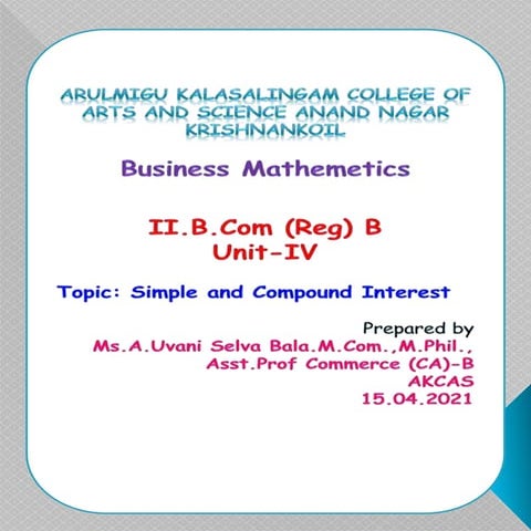 Business Mathematics | PDF
