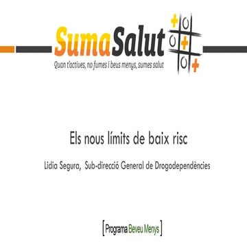 Webinar SumaSalut - Els nous límits de baix risc. 10 de Juny de 2021 ...