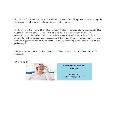 A. Briefly summarize the facts, issue, holding and reasoning in.docx | Law