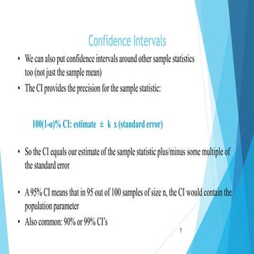 Basics of Confidence Intervals | PPT