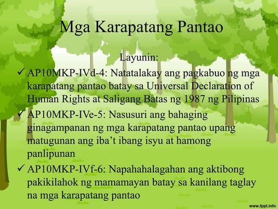 Mga Isyu sa Karapatang Pantao (Organisasyon) | PPT
