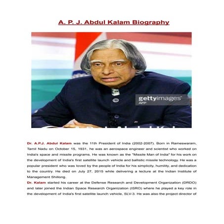 Doctor A. P. J. Abdul Kalam his life.pdf