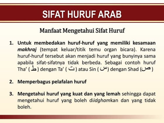 Makhorijul Huruf dan Sifatul Huruf | PPT