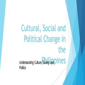 Social, Cultural, Political Change | PPTX
