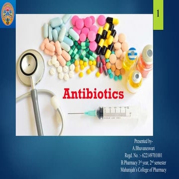 Antibiotics medicinal chemistry , it involves the definition ...