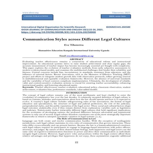 Communication Styles across Different Legal Cultures (www.kiu.ac.ug) | PDF